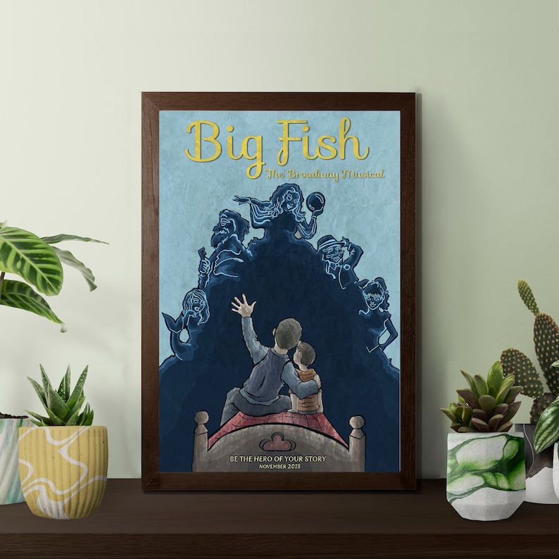 Big Fish Movie Poster Canvas Poster Living Room Decor Wall Art Gift ...