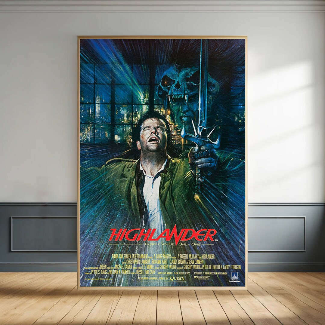 Highlander Movie Poster Canvas Poster Living Room Decor Wall Art Gift ...