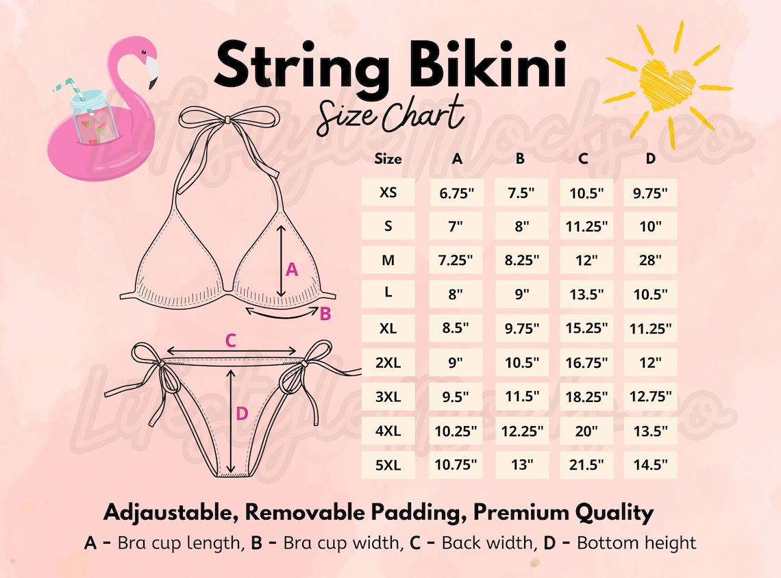 String Bikini Size Chart All Over Recycled String Bikini Size Chart Measure Bikini Size Guide
