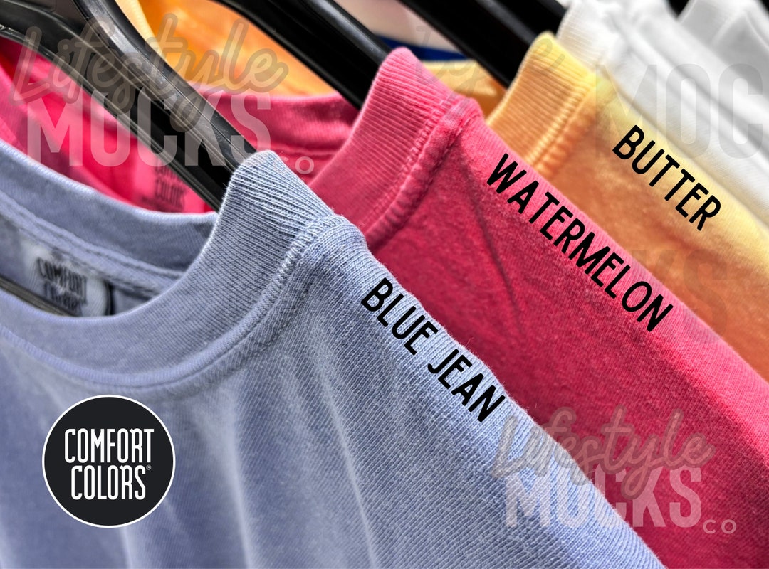 Comfort Colors 1717 Color Chart Blue Jean, Butter, Watermelon T-shirts ...