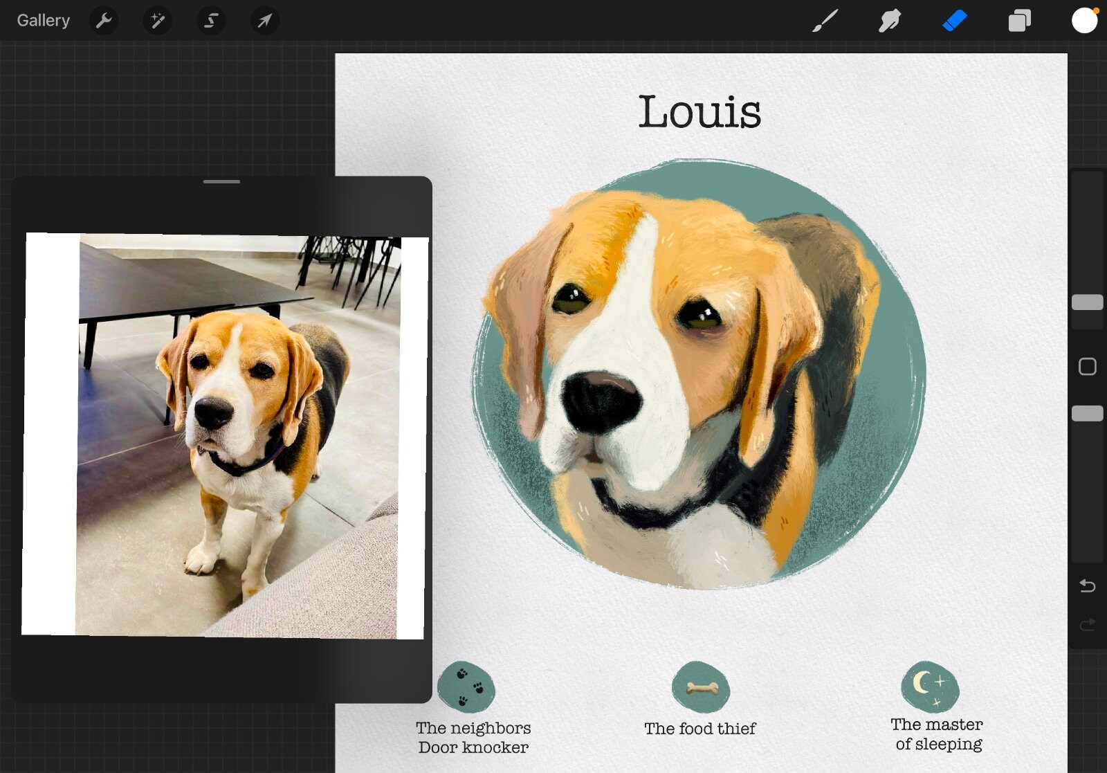 Custom Dog Illustration, Personalized Dog Portrait, Digital Dog ...