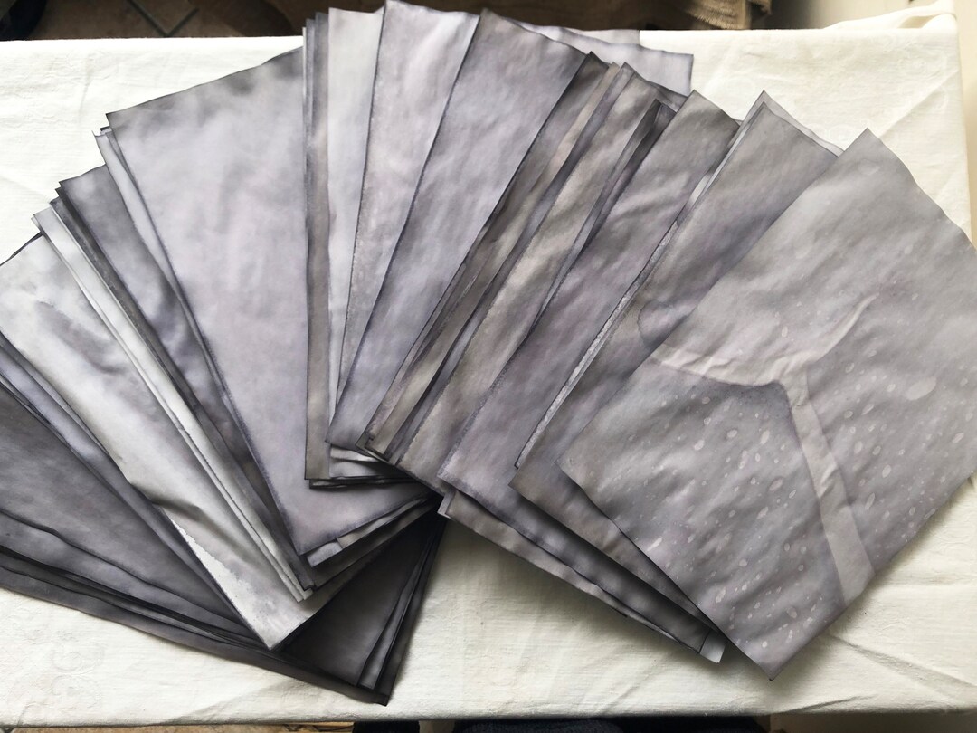 25 Grey Color Dyed Paper for Junk Journal, Collages, Art Journaling ...