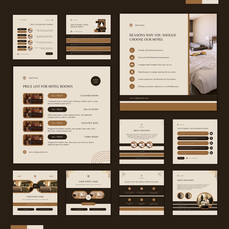 50 Hotel Editable Canva Templates | Hotel Instagram Post | Social Media ...