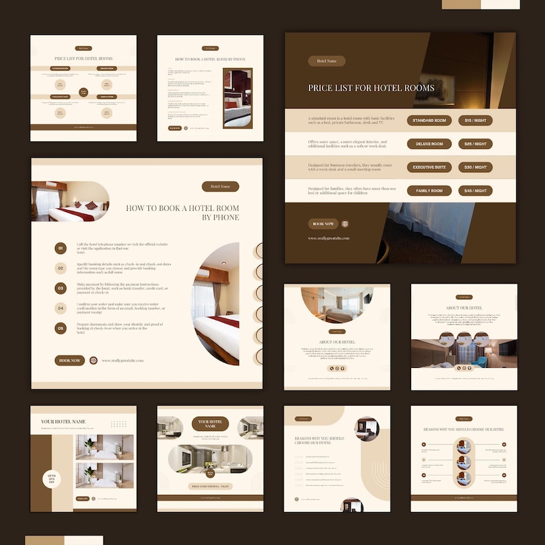 50 Hotel Editable Canva Templates | Hotel Instagram Post | Social Media ...