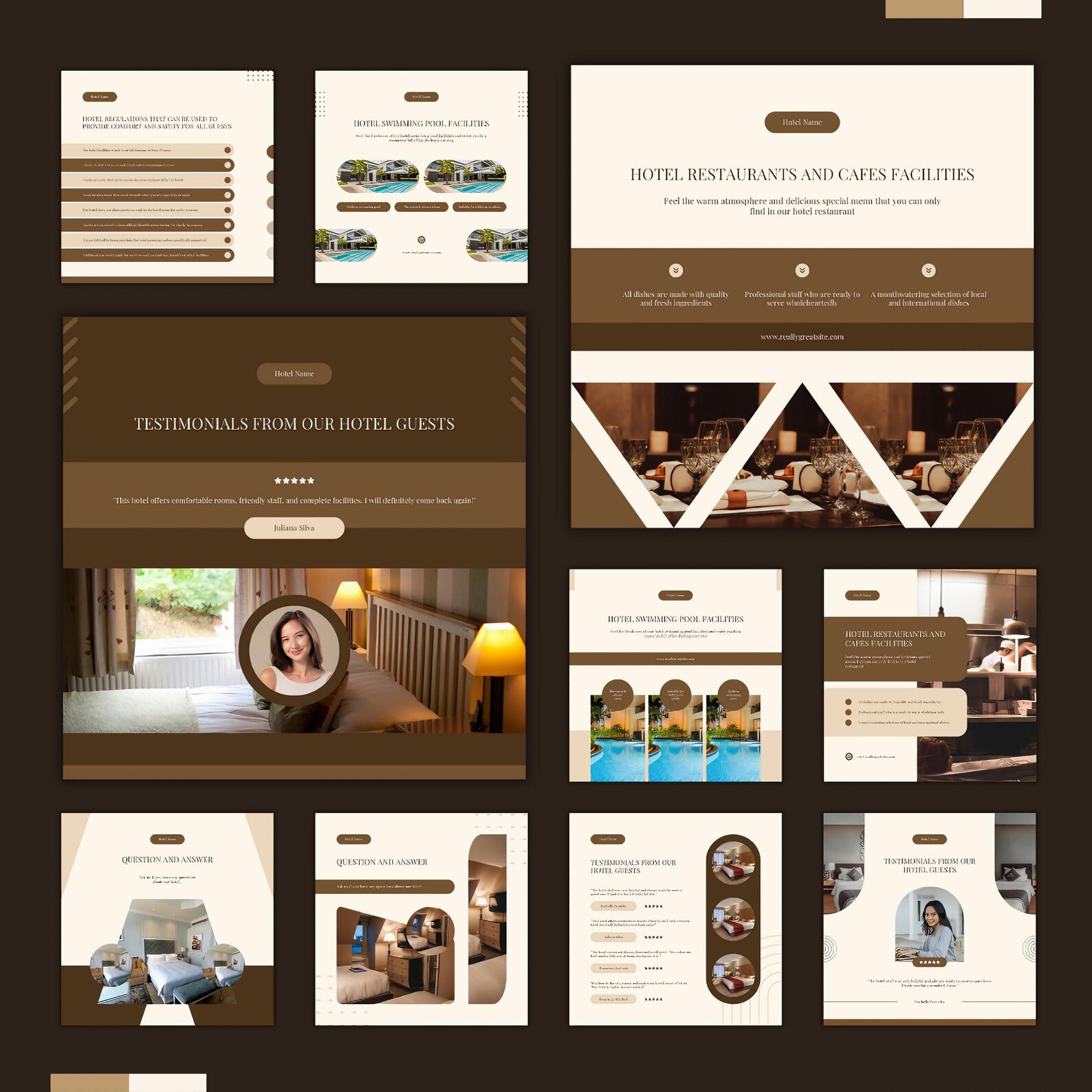 50 Hotel Editable Canva Templates | Hotel Instagram Post | Social Media ...