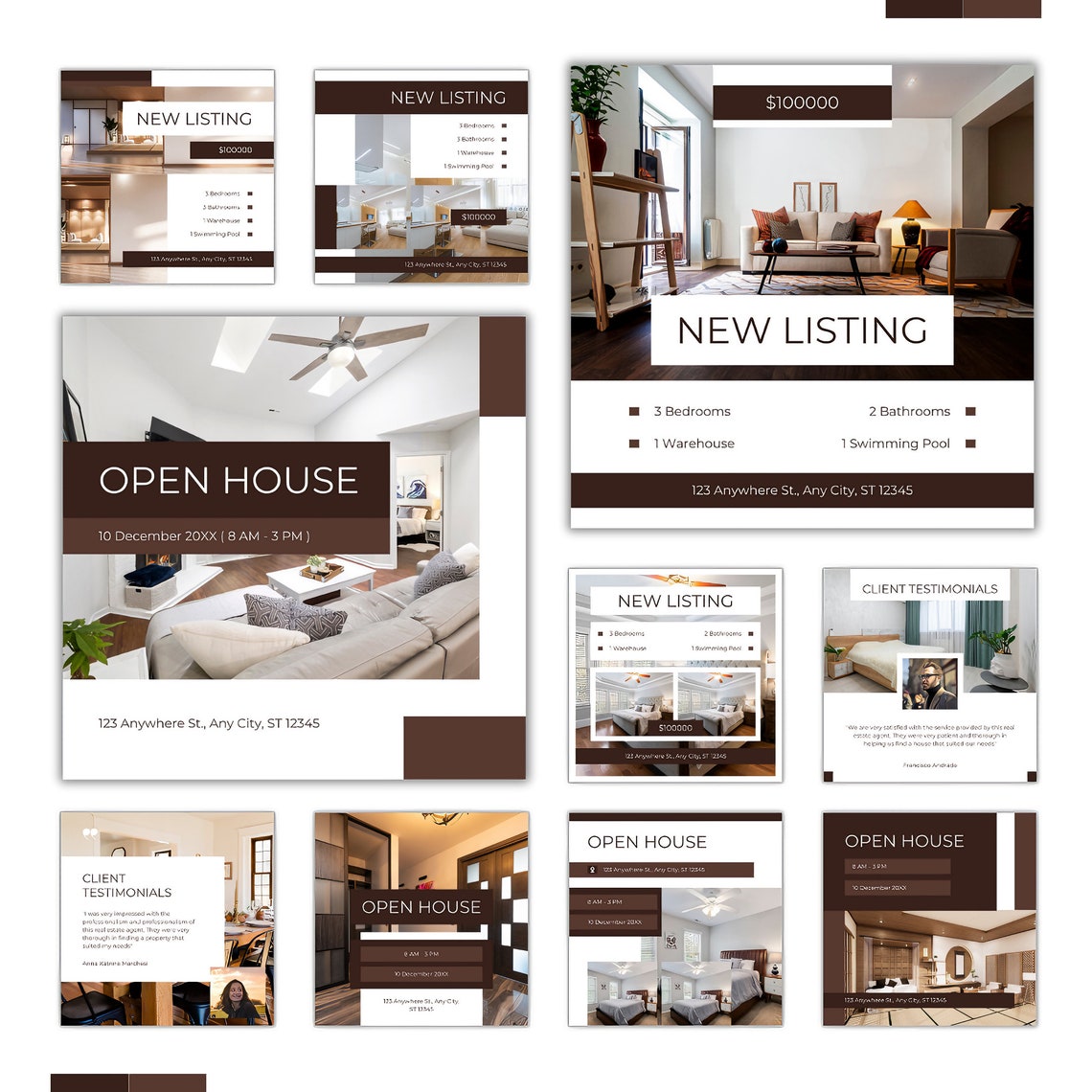 50 Real Estate Editable Canva Templates Real Estate Instagram Post ...
