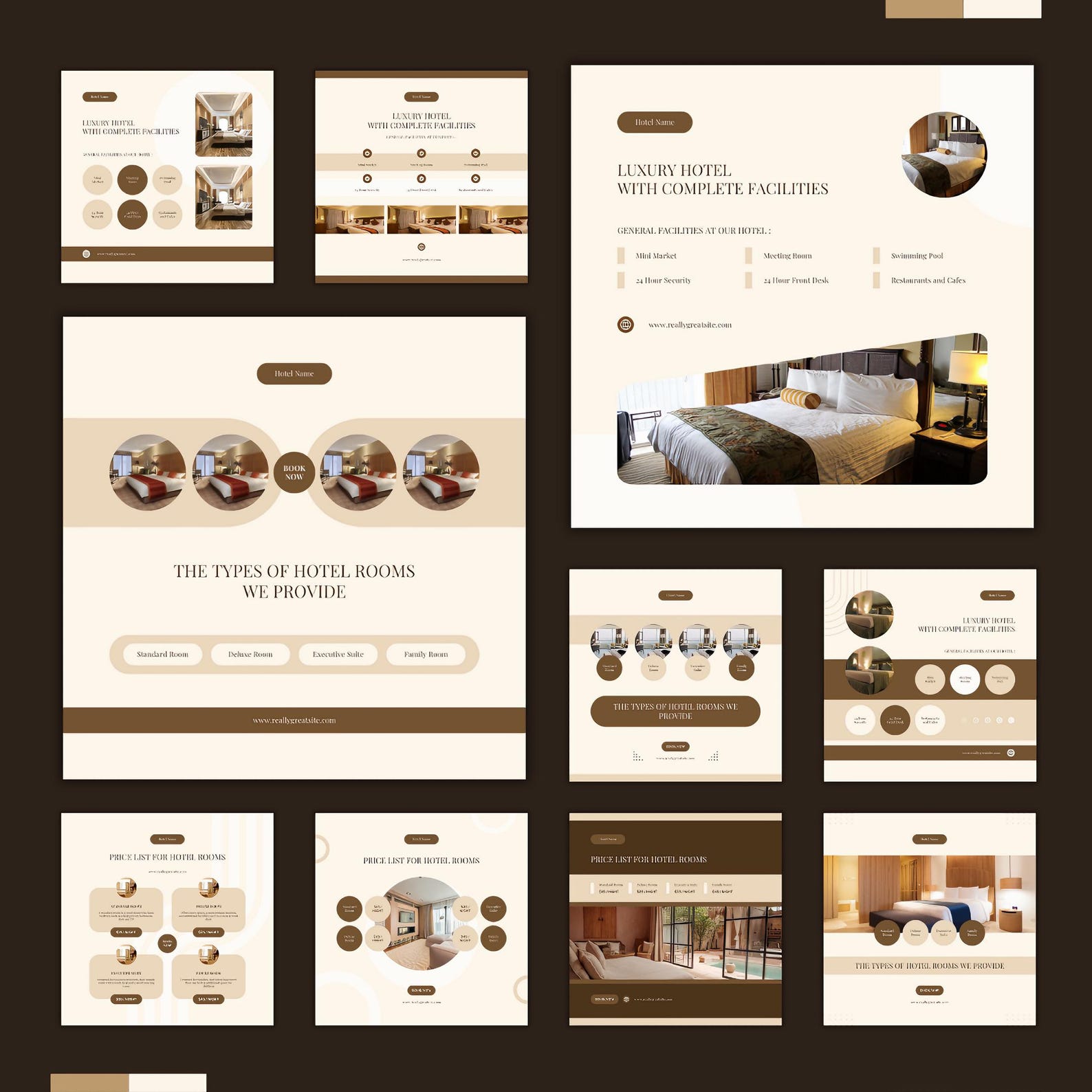 50 Hotel Editable Canva Templates | Hotel Instagram Post | Social Media ...