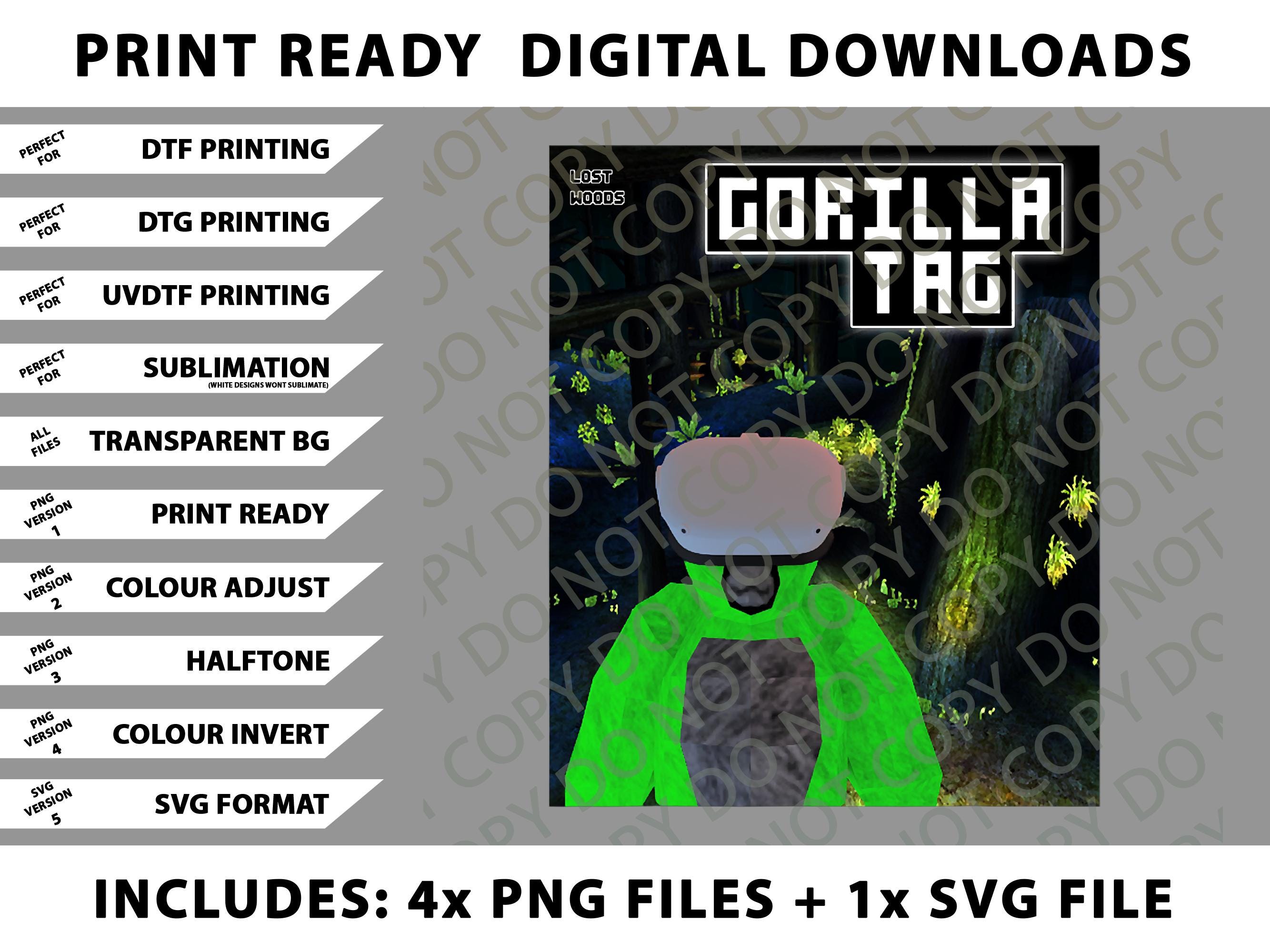 Gorilla Tag - Gorilla Tag Pfp VR Game Green Forest Png Bundle, SVG ...