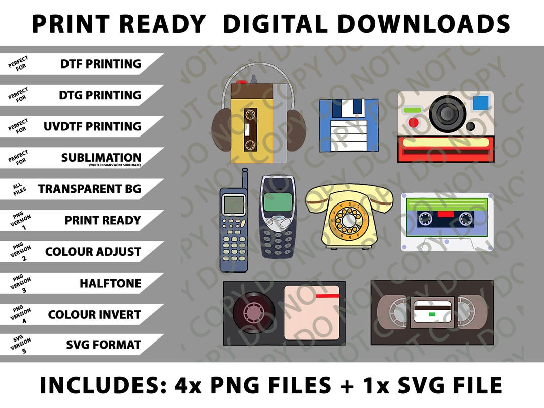 1990 90's Kid Retro Era Born in the 90's Generation Png Bundle, SVG ...