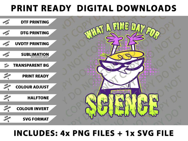 Dexter's Laboratory Halloween What A Fine Day for Science Png Bundle ...