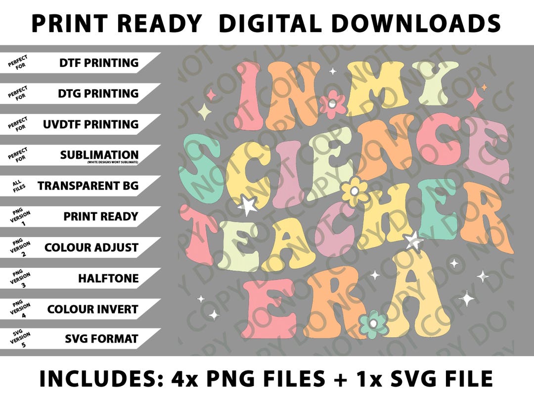 In My Science Teacher Era Retro Back to School STEM Teacher Png Bundle ...