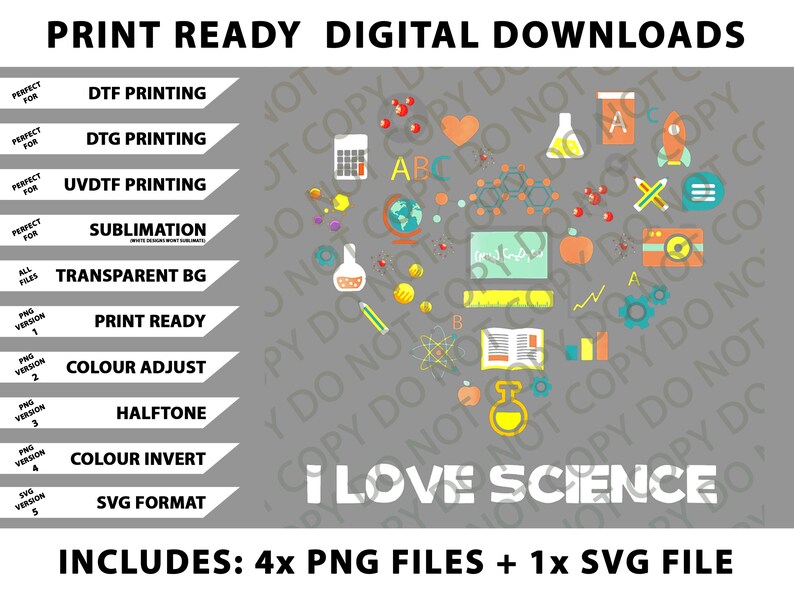 I Love Science Png Bundle, SVG Files, Digital Downloads - Etsy Australia