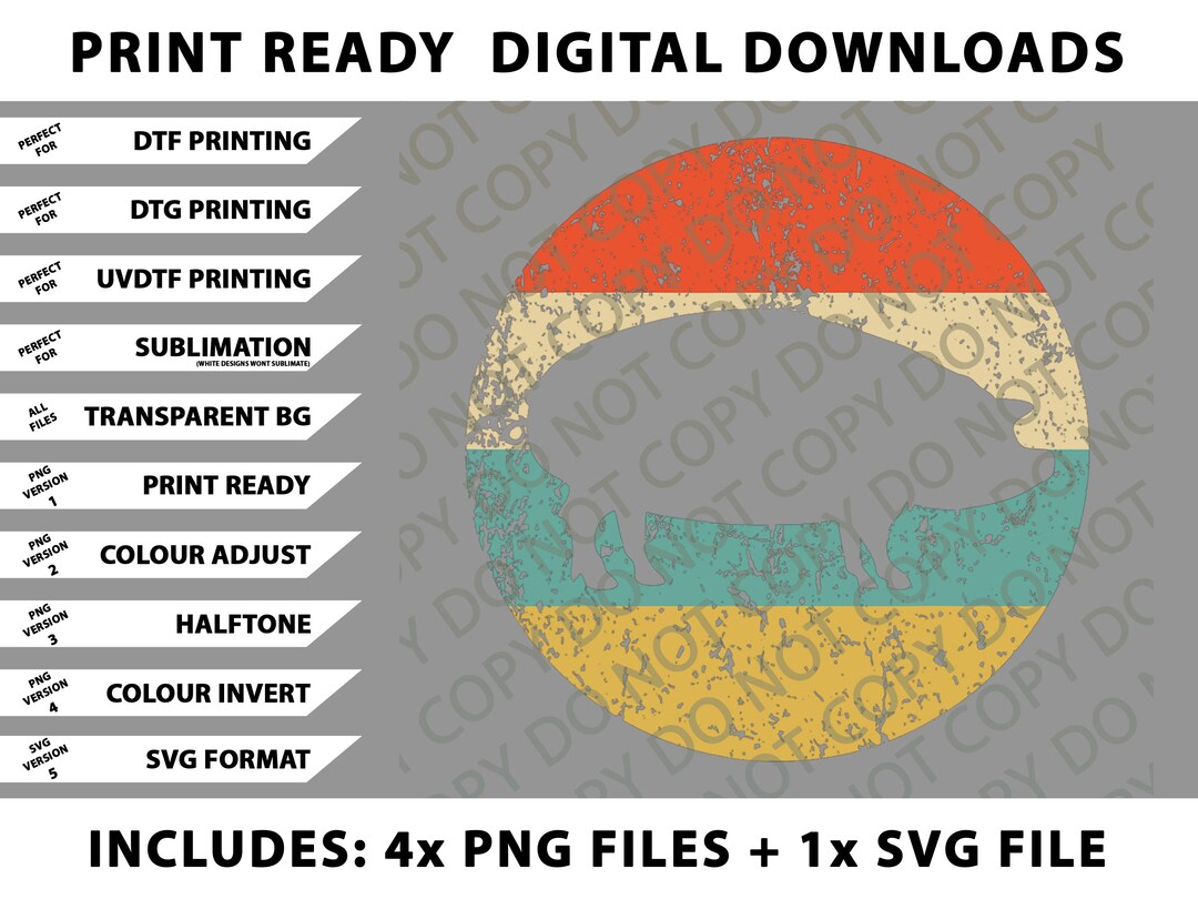 Pig Roast Retro Style BBQ Cookout Png Bundle, SVG Files, Digital ...