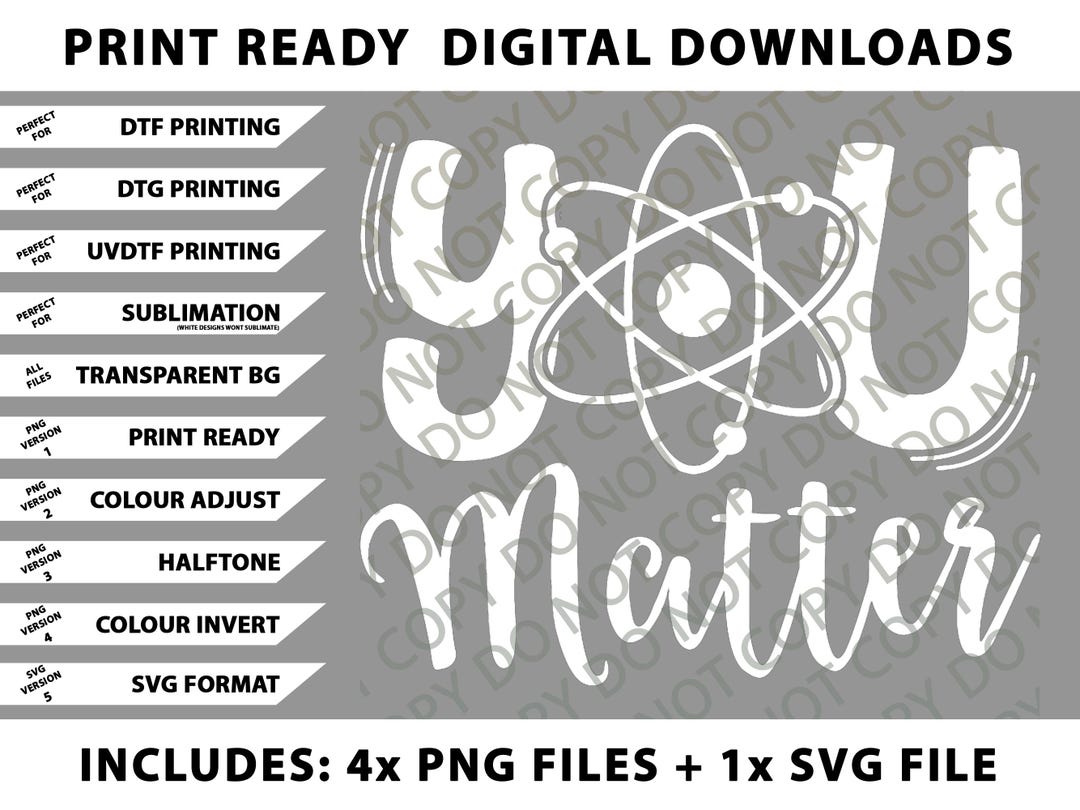 You Matter Science Teacher Chemistry Biology Kindness Kind Png Bundle ...