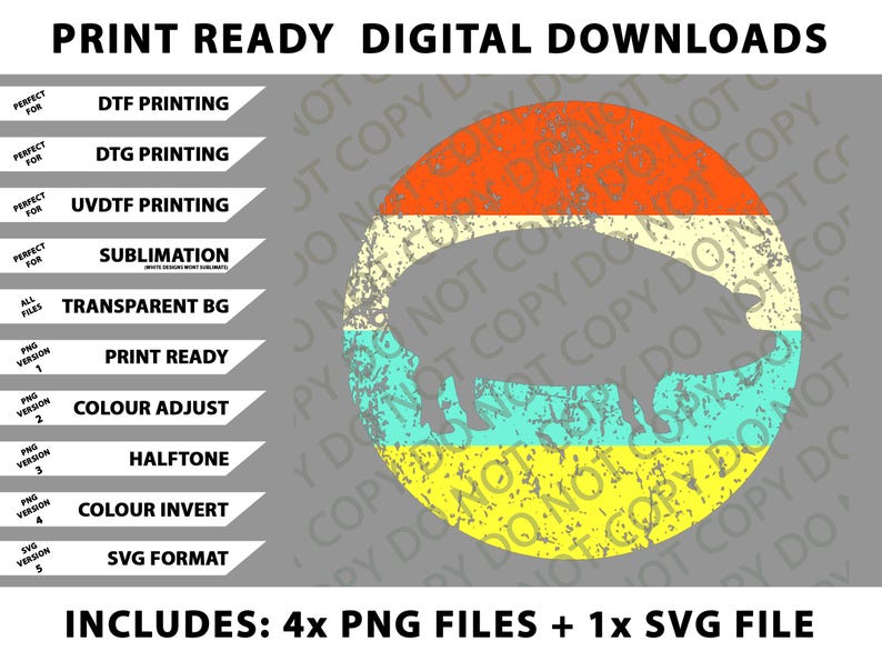 Pig Roast Retro Style BBQ Cookout Png Bundle, SVG Files, Digital ...