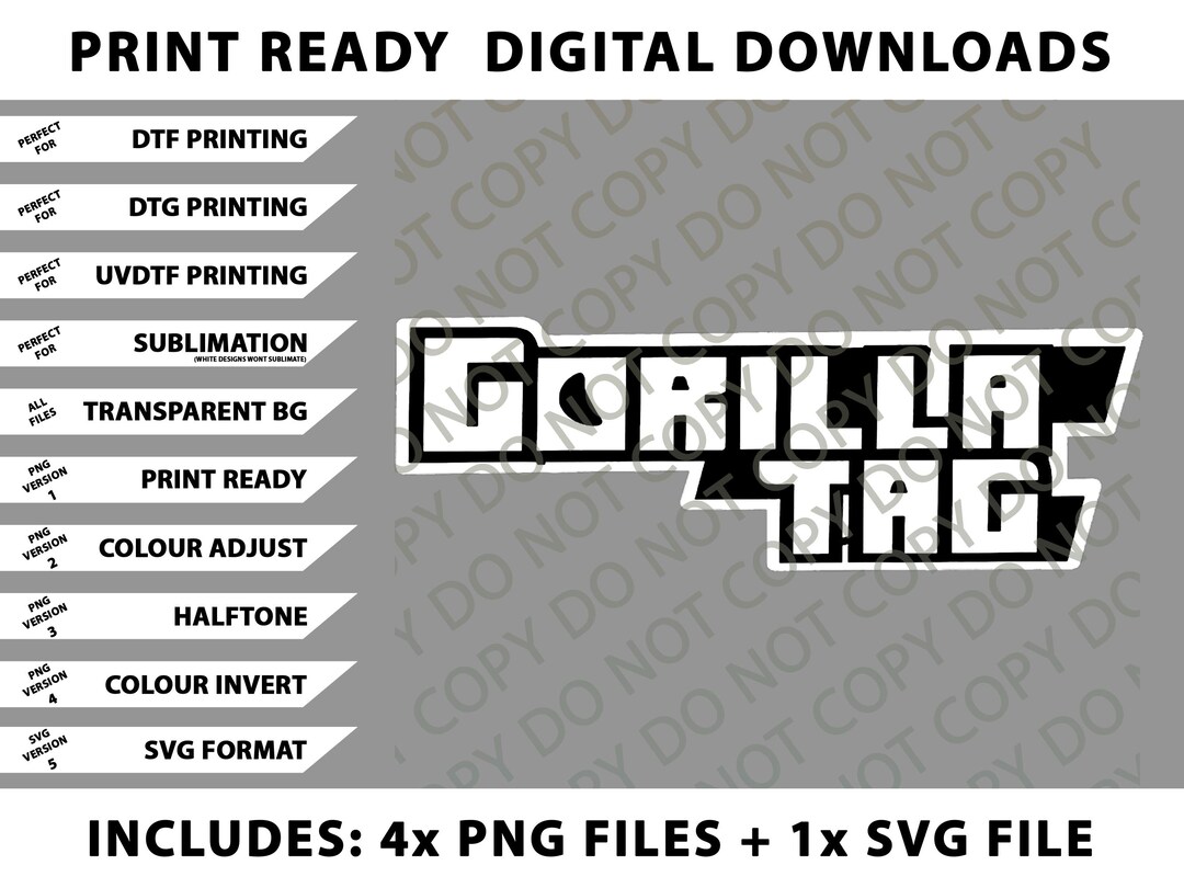 Vintage Gorilla Tag Shirt, Gorilla Tag Vr Merch Monke Gifts Png Bundle ...