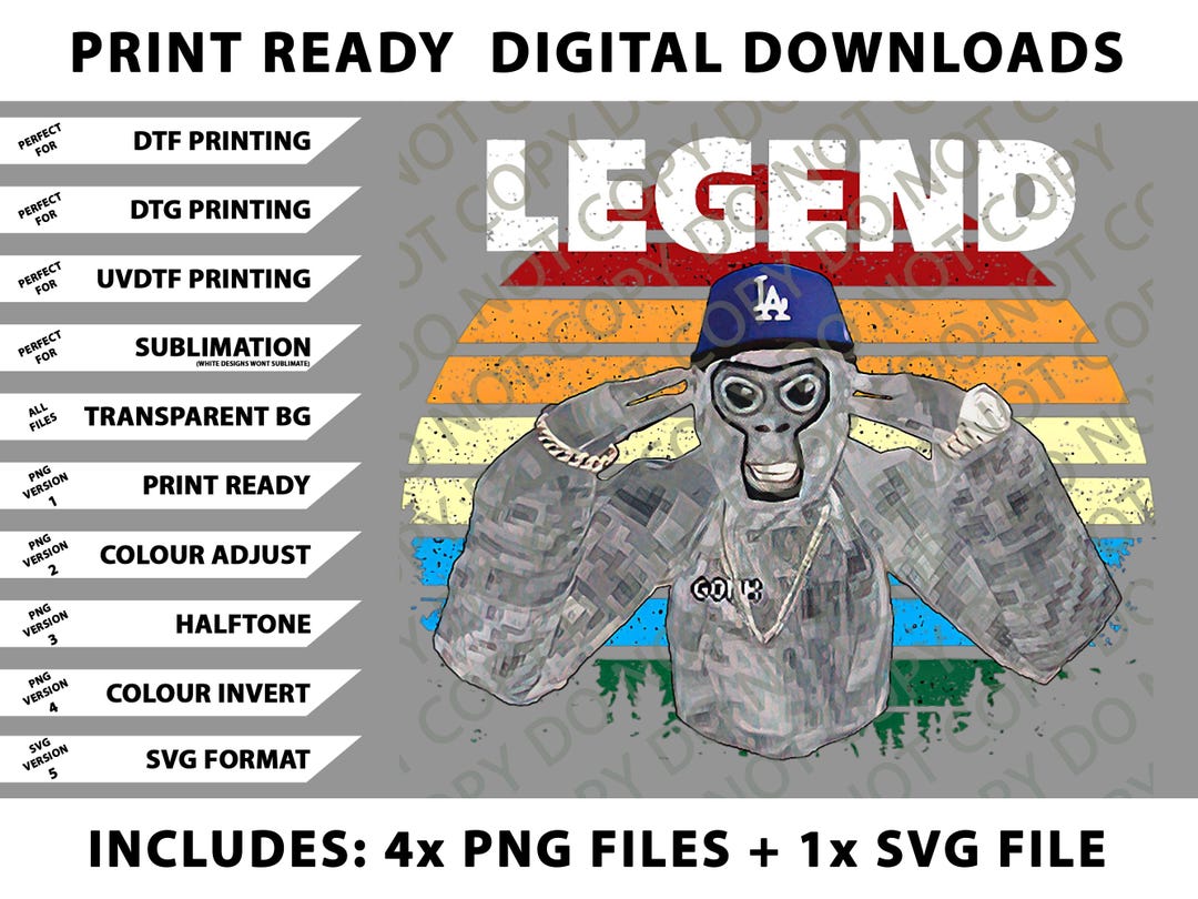 Gorilla Tag , Gorilla Tag Merch Monke Boys S Png Bundle, SVG Files ...