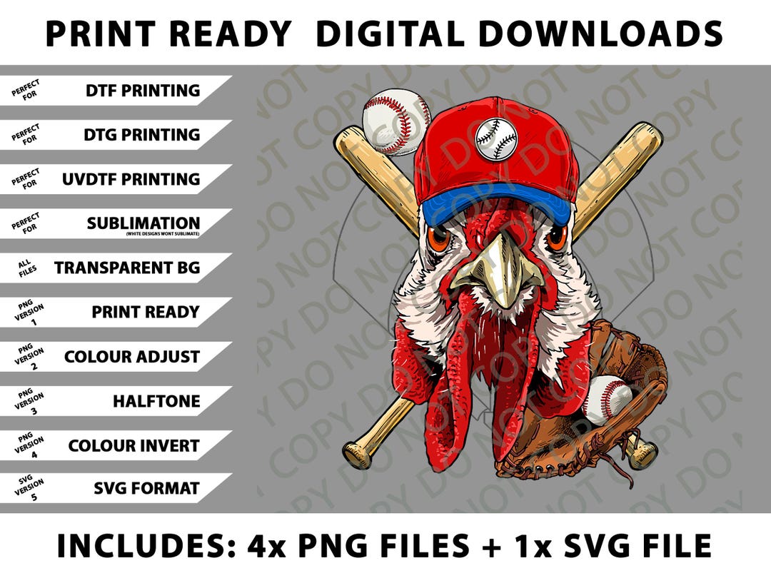 Baseball Player Chicken Pitcher Catcher Baseball Coach Farm Png Bundle ...