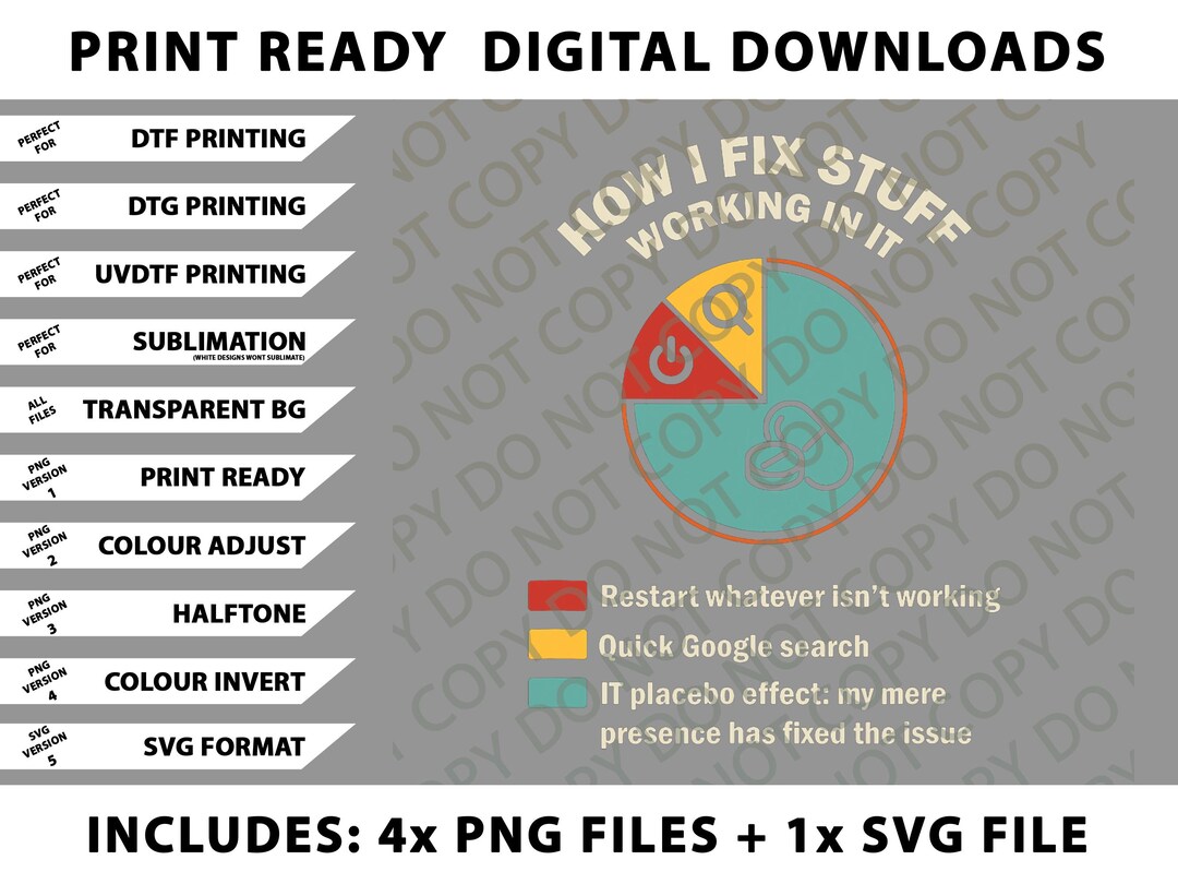 How I Fix Things Working in IT Computer Science Tips Humor Png Bundle ...