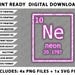 Neon Element Purple Periodic Table Chemistry Nerd Science Png Bundle ...