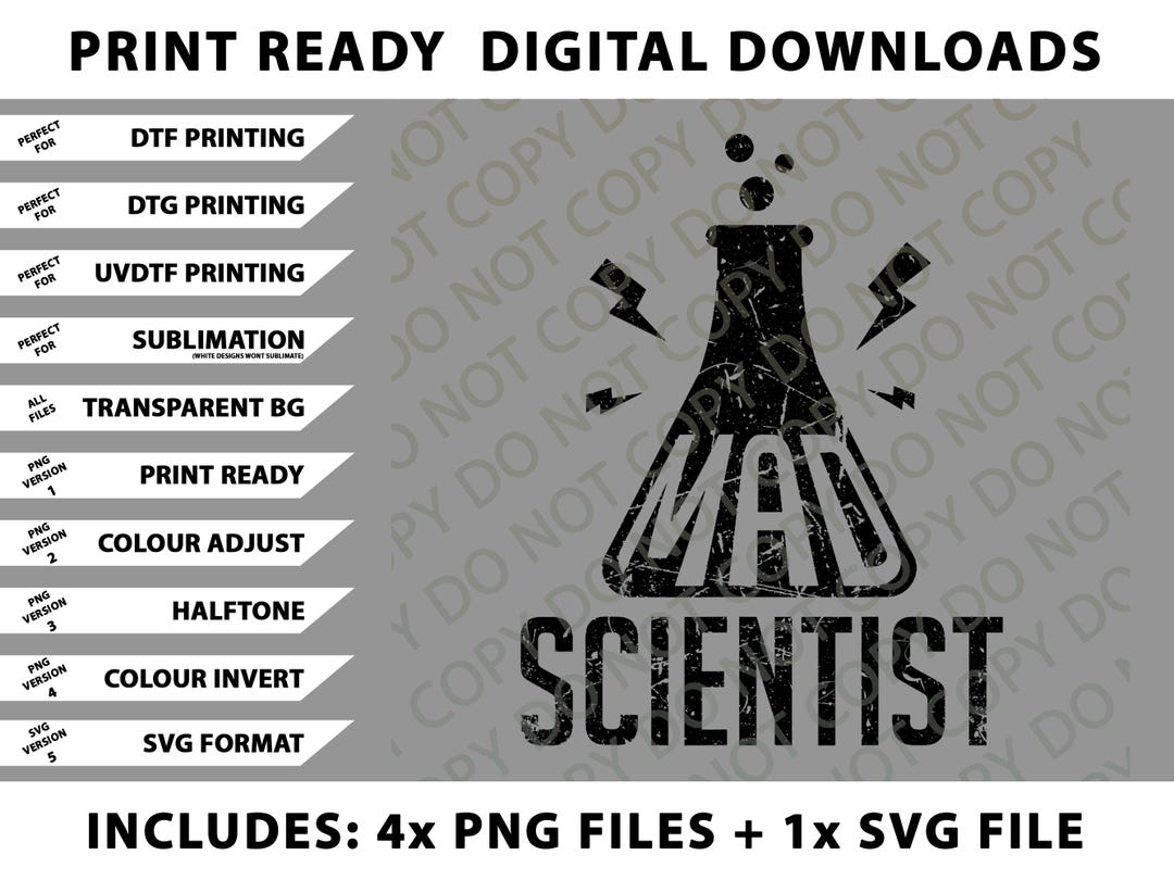 Mad Scientist T Science for Child Boys Girls Costume 2 Png Bundle, SVG ...