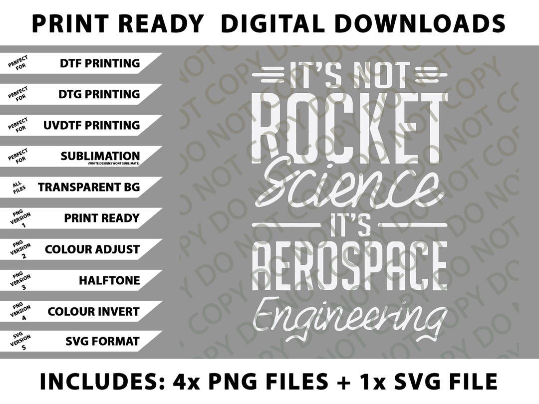 It's Not Rocket Science It's Aerospace Engineering (1) Png Bundle, SVG ...