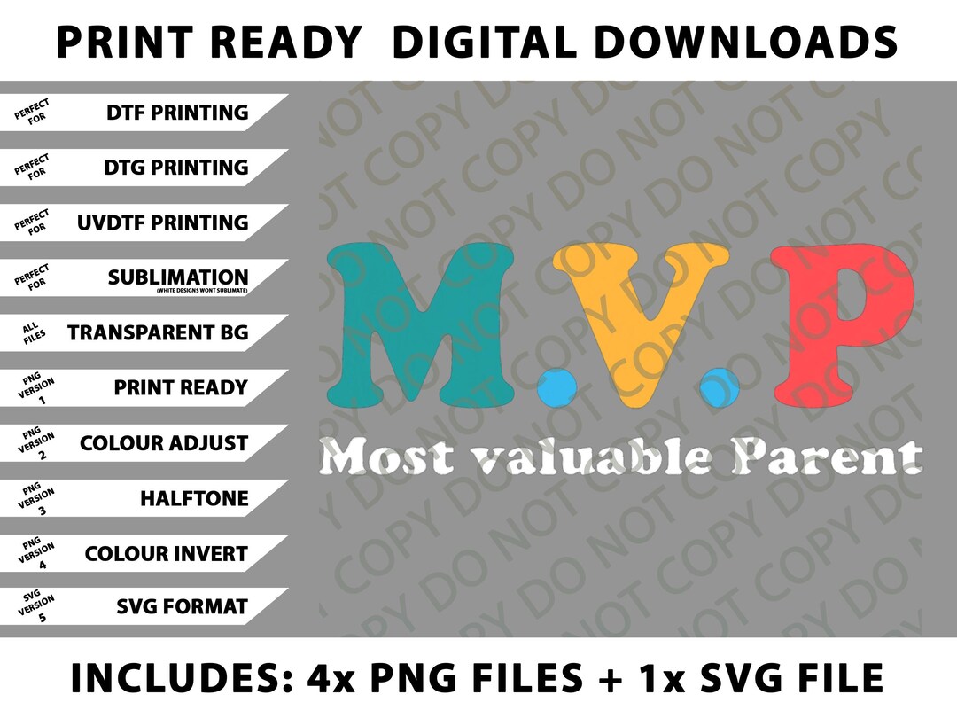 Mvp 2022 Most Valuable Parent Png Bundle, SVG Files, Digital Downloads ...
