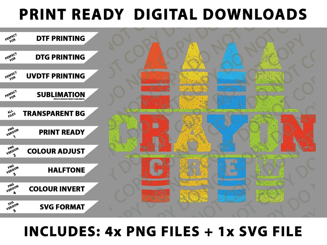 Cray Colors Children Art Funny Crayon - Crayon Crew Png Bundle, SVG ...