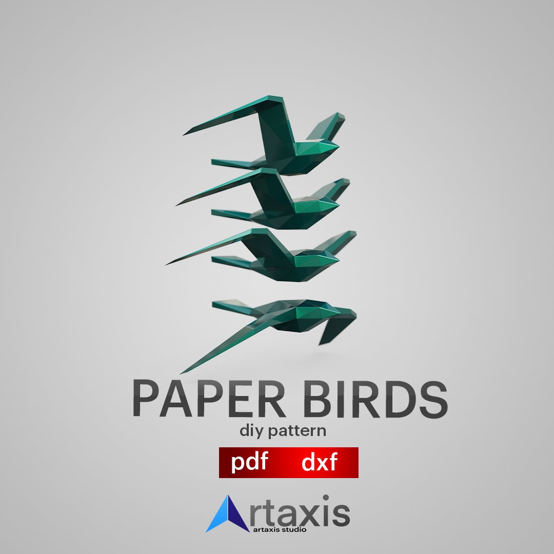 Polygonal,nightingale Paper Craft,digital Template,origami,pdf Download ...