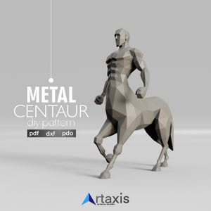 Polygonal DIY Metal Centaursculpture Pattern, Downloadable Origami Art ...