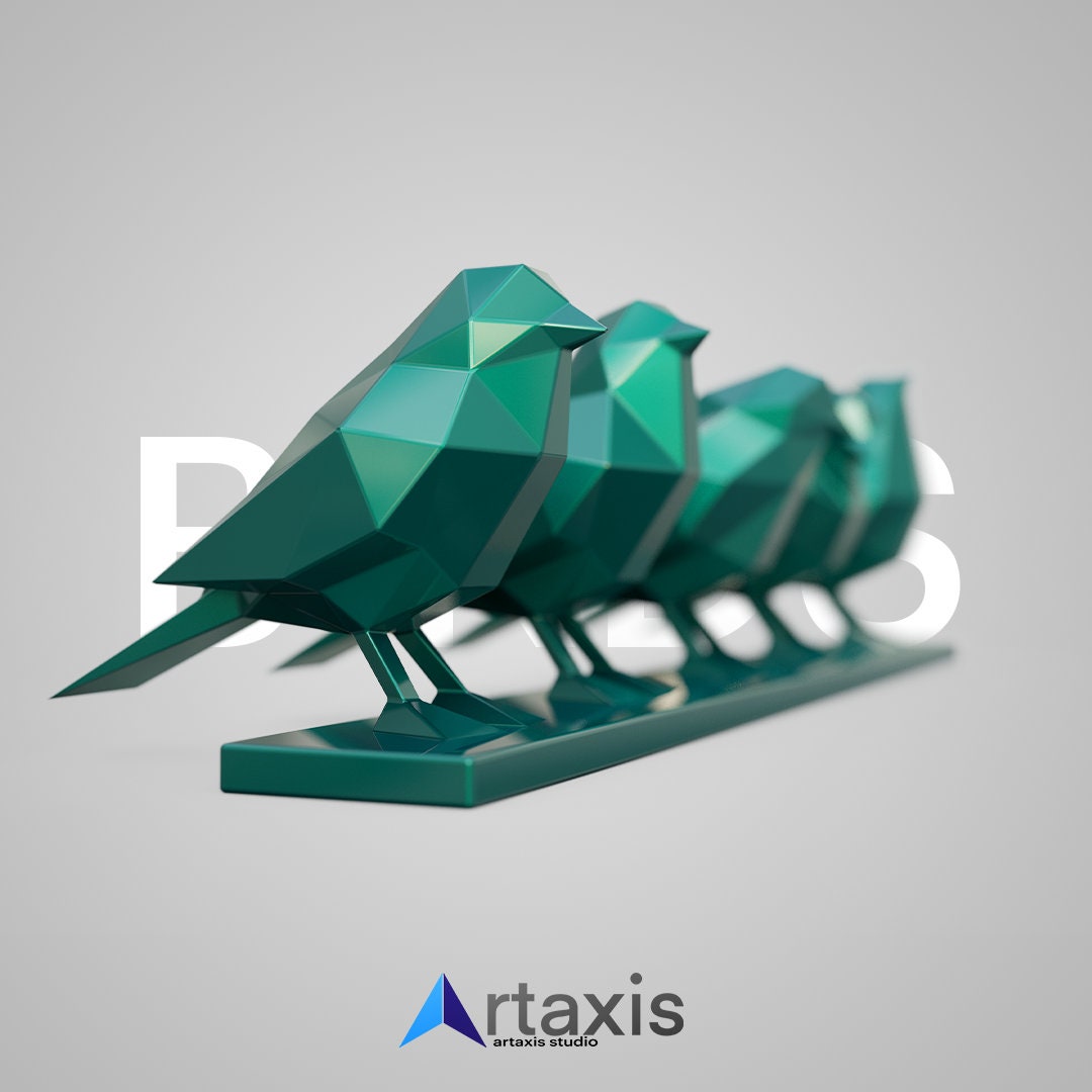 Polygonal,nightingale Paper Craft,digital Template,origami,pdf Download ...