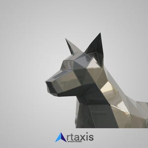 Low Poly German Shepherd Metal Welding DIY 3D Model (PDF Pattern) - Etsy