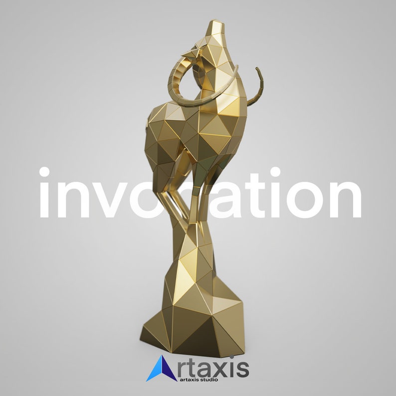 Polygonal,paper Sculpture Deer,digital Template,origami,pdf Download ...