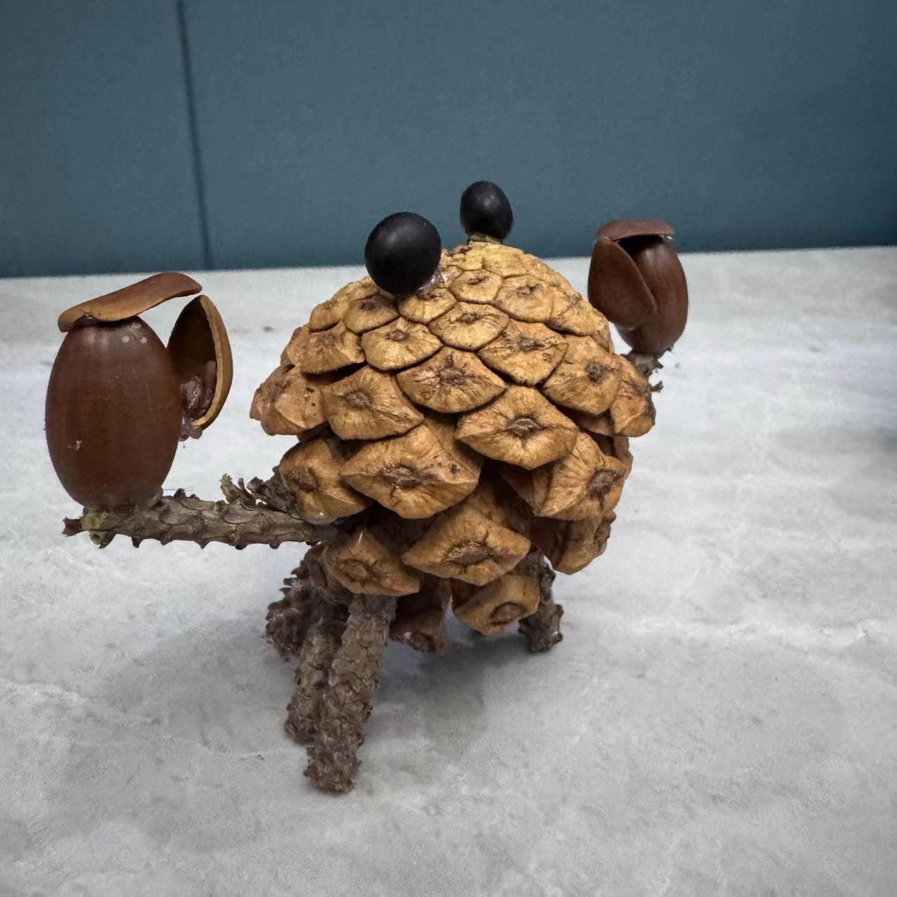 Creative Pine Cone Crab Craft - a Forest-themed Decoration Made From ...