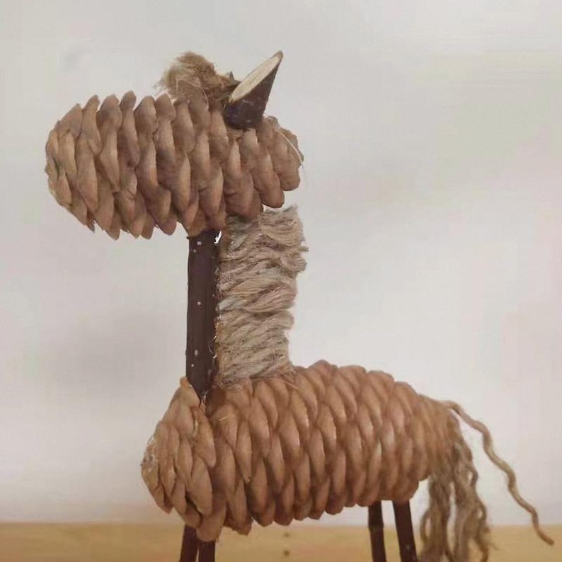Pine Cone Craft Horse – Natural Forest Decor, DIY Project - Etsy