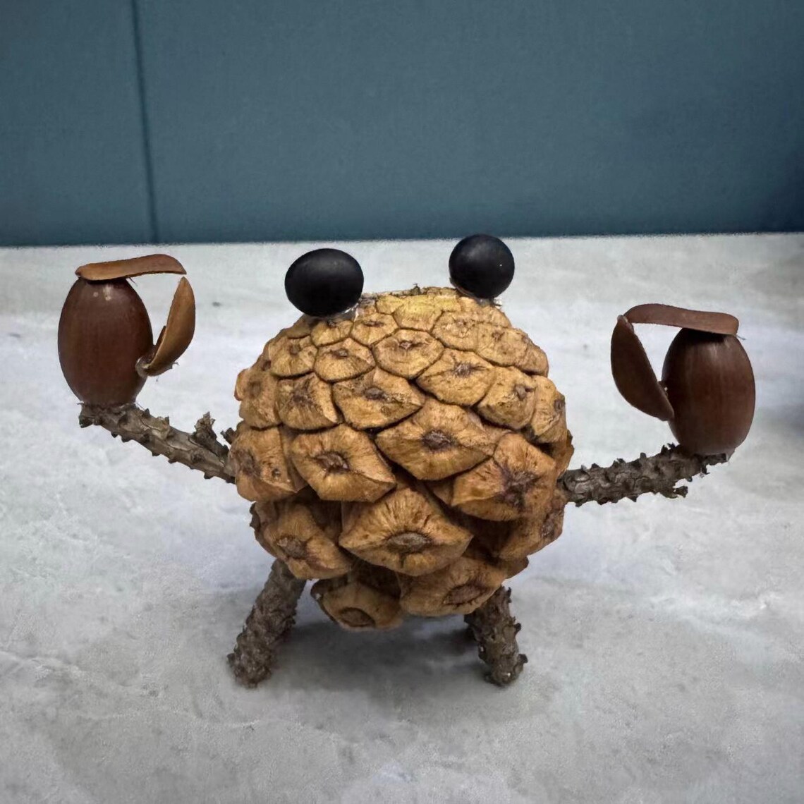Creative Pine Cone Crab Craft - a Forest-themed Decoration Made From ...