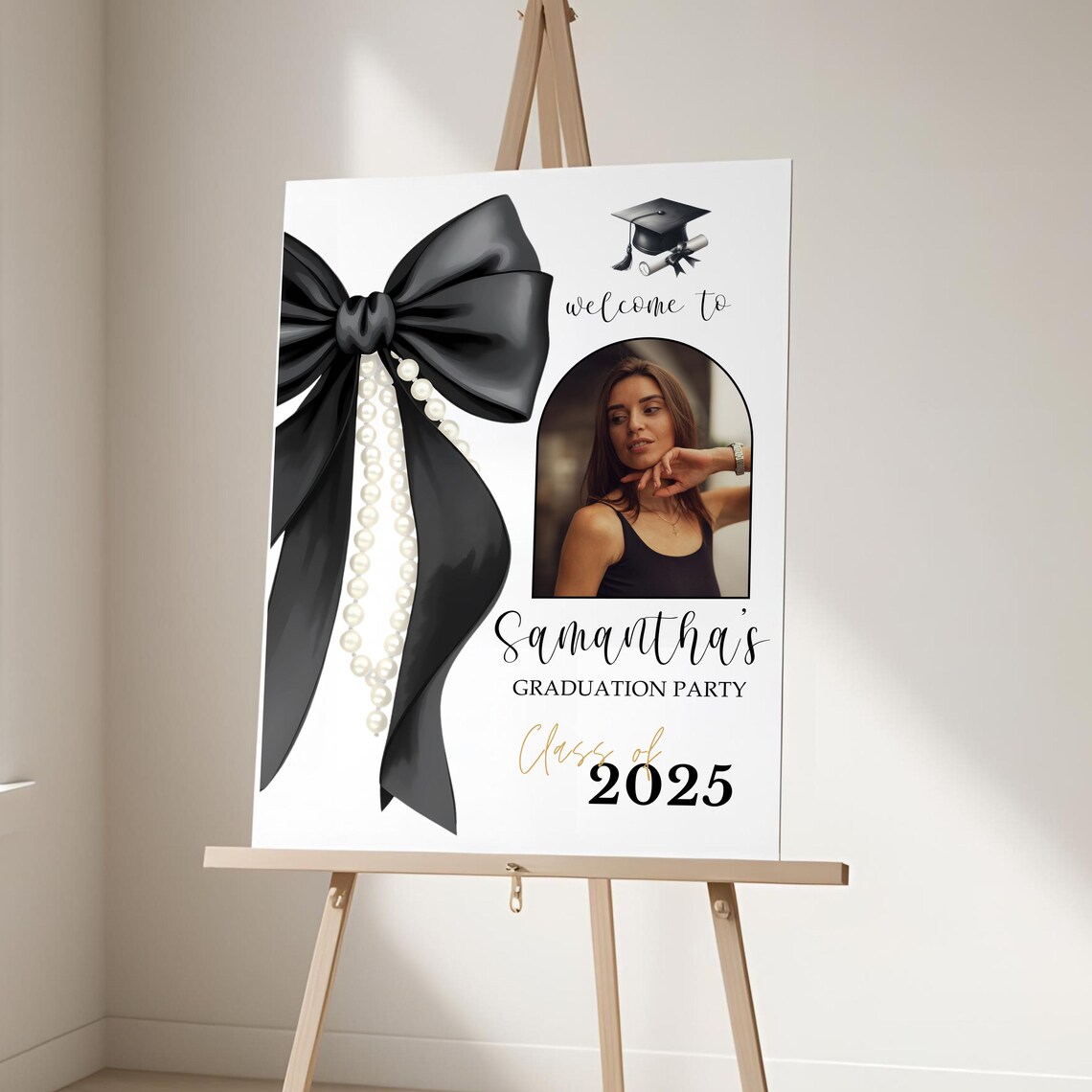 Editable Graduation Welcome Sign Canva Template | Class of 2025 Photo ...