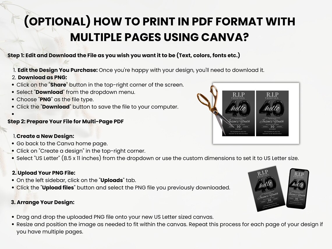 40th Birthday Invitation, RIP 30s Invite, RIP Thirties, Digital 40th ...