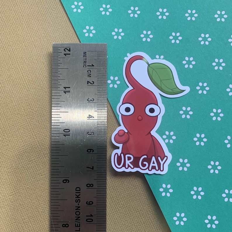 Ur Gay Red Pikmin Sticker, Pikmin Vinyl Sticker, Pikmin Merch, Pkimin ...
