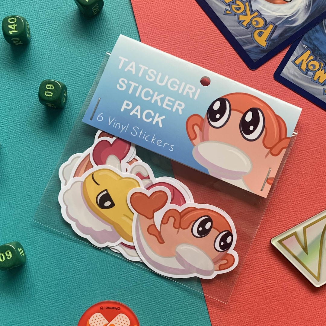 Pokemon Tatsugiri Sticker Pack, 6 Vinyl Stickers, Pokemon Stickers ...