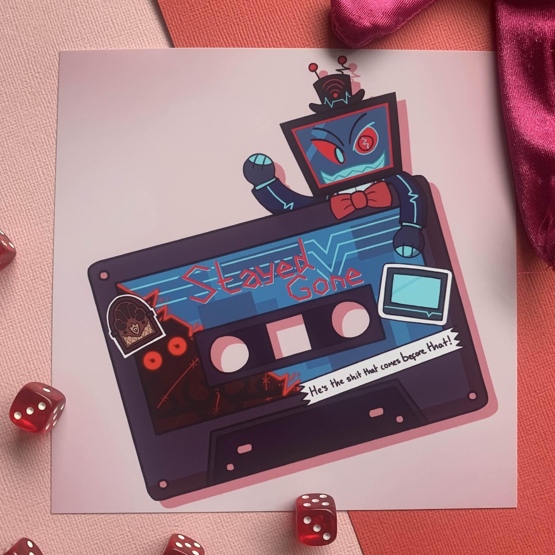 Stayed Gone Hazbin Hotel Print, Hazbin Hotel Wall Art, Hazbin Hotel Vox ...