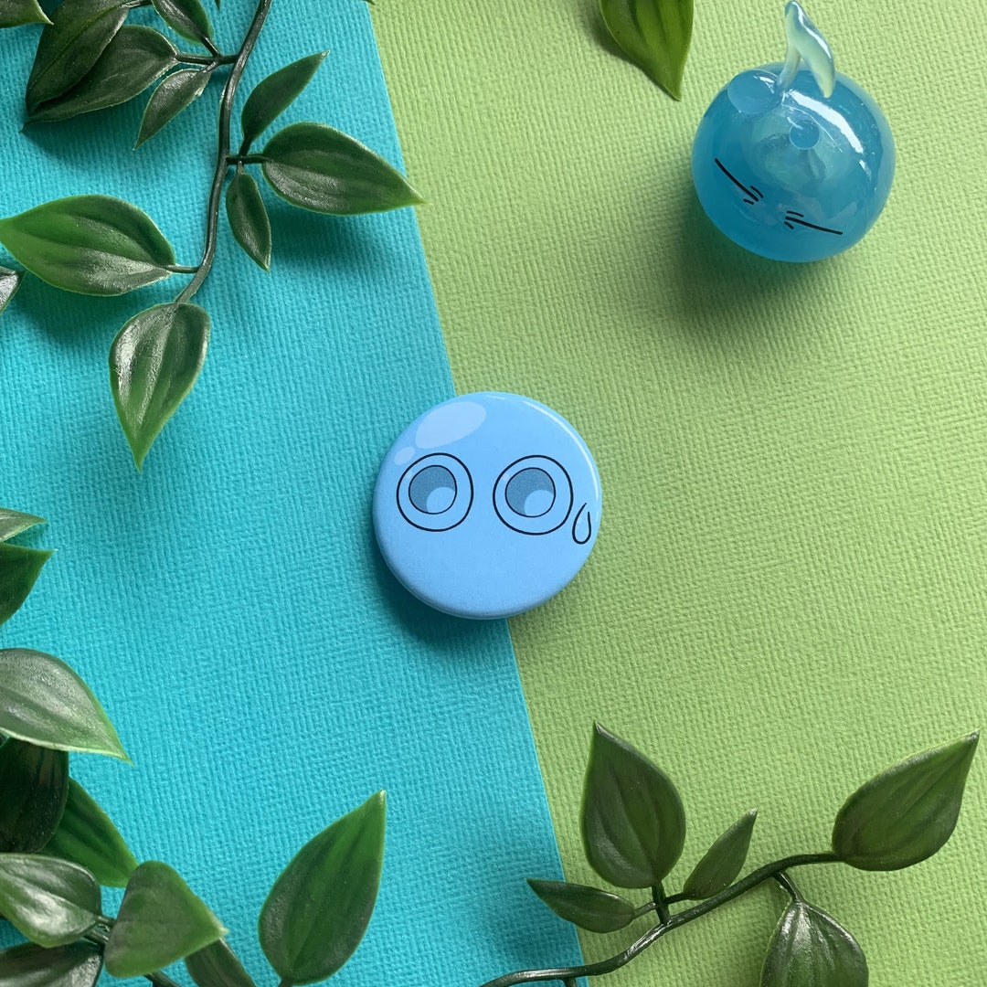 Rimuru Tempest Shocked Slime Badge, Anime Inspired Slime Pin Badge ...