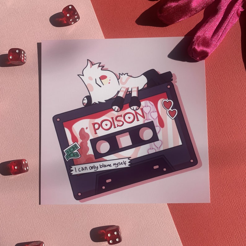 Poison Hazbin Hotel Print, Hazbin Hotel Wall Art, Angel Dust, Angel ...