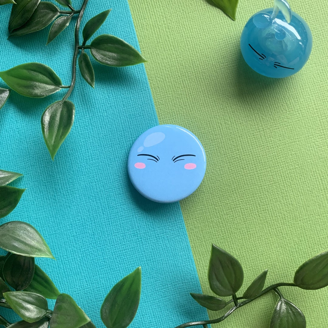 Rimuru Tempest Happy Slime Badge, Anime Inspired Slime Pin Badge Funny ...