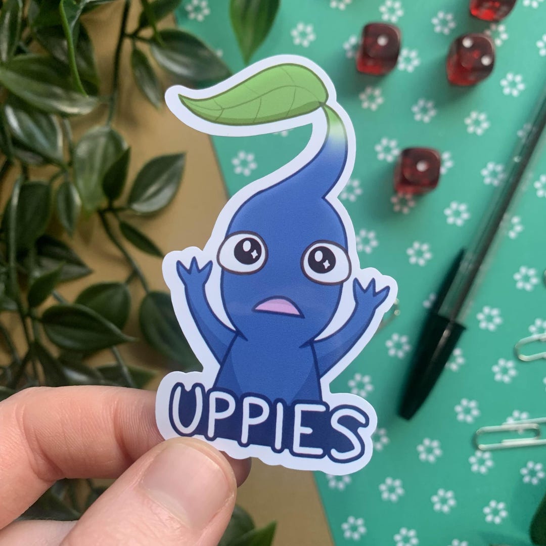 Uppies Blue Pikmin Sticker, Pikmin Stickers, Pikmin Merch, Pkimin Bloom ...