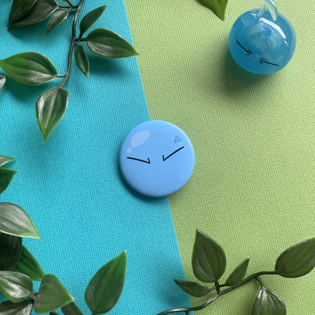 Rimuru Tempest Angry Slime Badge, Anime Inspired Slime Pin Badge Funny ...
