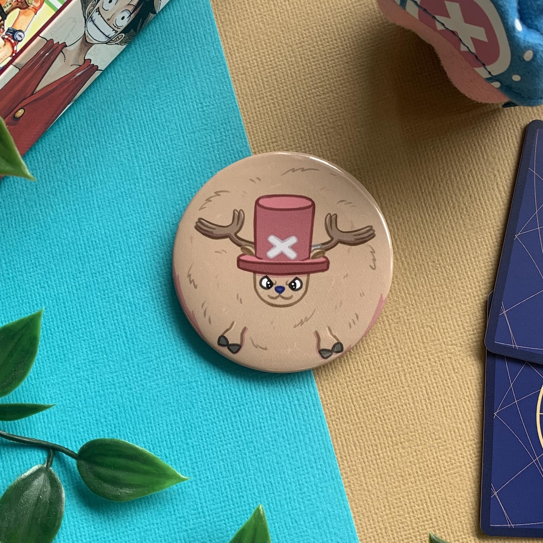 One Piece Anime Inspired Chopper Guard Point Straw Hat Pirate Heart Pin ...