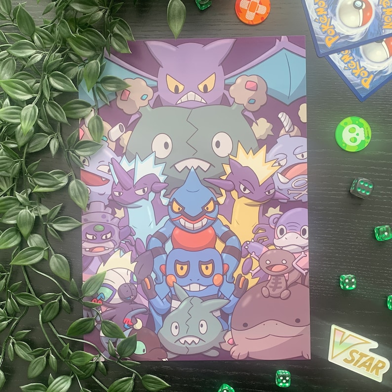 Poison Types A4 Art Print, Poison Types Poster Wall Art Prints A4 ...