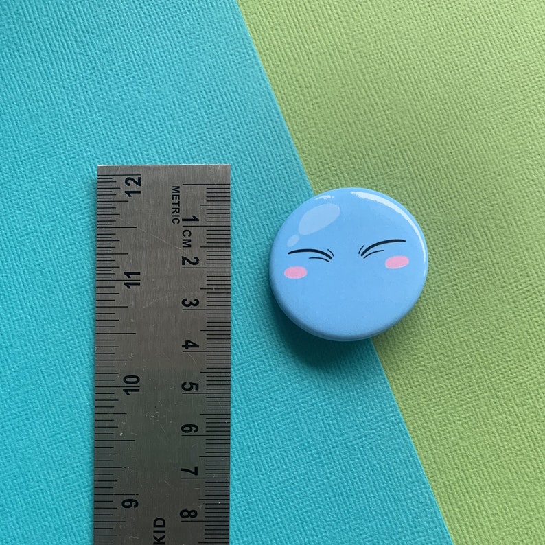 Rimuru Tempest Happy Slime Badge, Anime Inspired Slime Pin Badge Funny ...