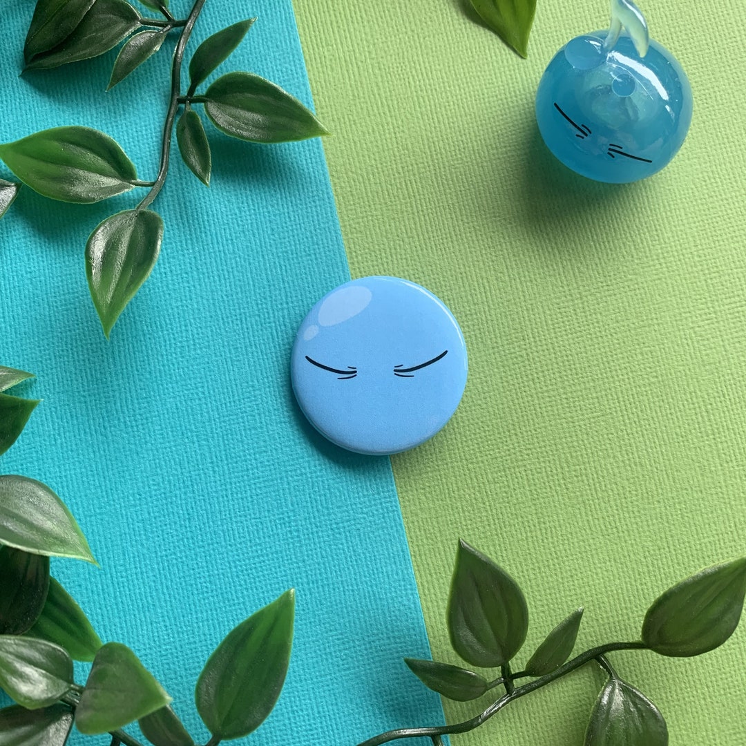 Rimuru Tempest Sleepy Slime Badge, Anime Inspired Slime Pin Badge Funny ...